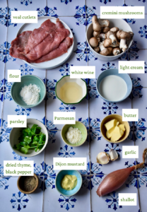 Veal Cutlets with a Creamy Mushroom Sauce - Jessica's Home Kitchen